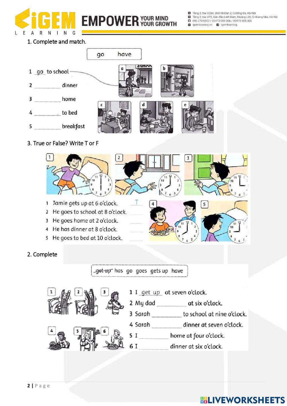 P2B. End of course test worksheet | Live Worksheets