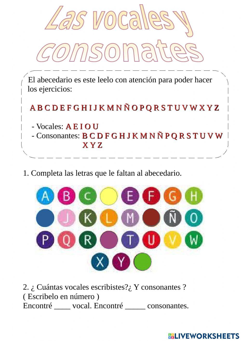 Las letras online activity | Live Worksheets