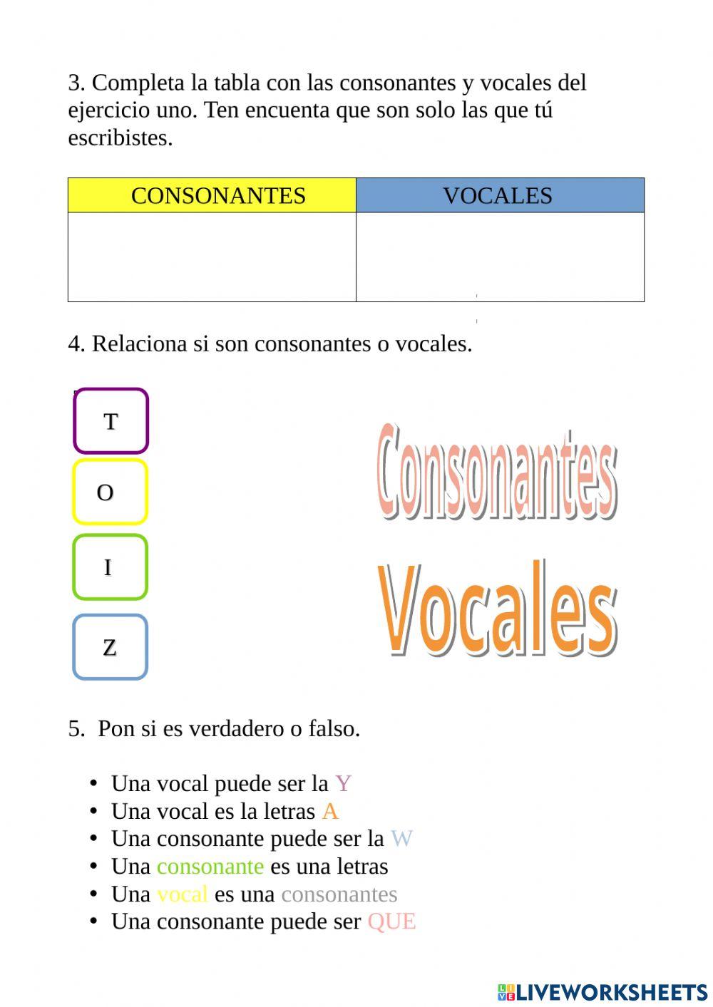 Las letras online activity | Live Worksheets