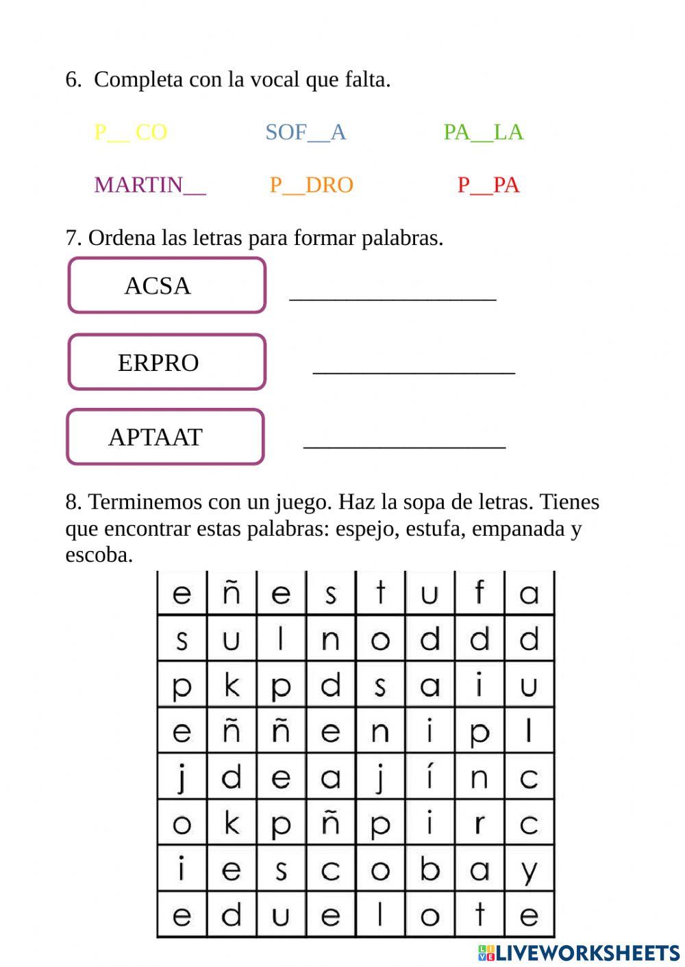 Las letras online activity | Live Worksheets