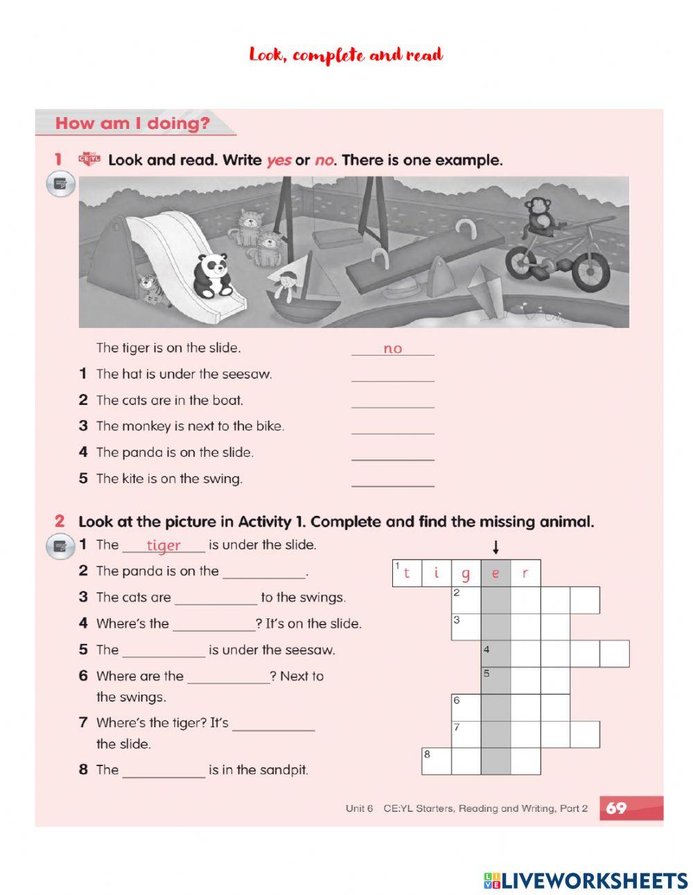 Unit 6- How am I doing worksheet | Live Worksheets