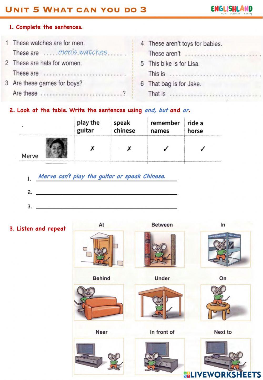 U5 handout 3 worksheet | Live Worksheets