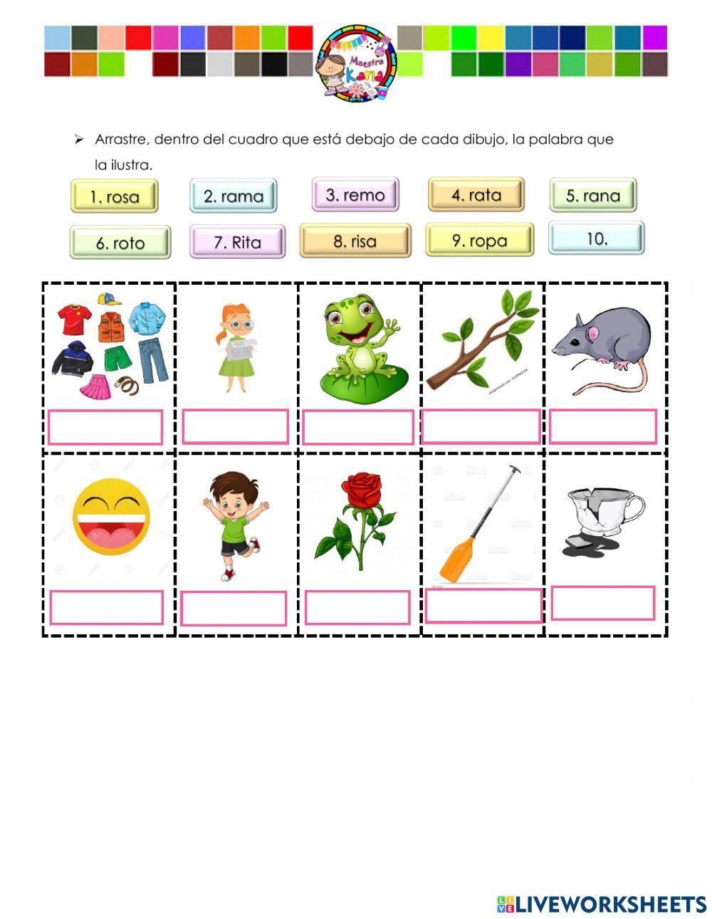 PALABRAS CON R-r | Free Interactive Worksheets | 2023102