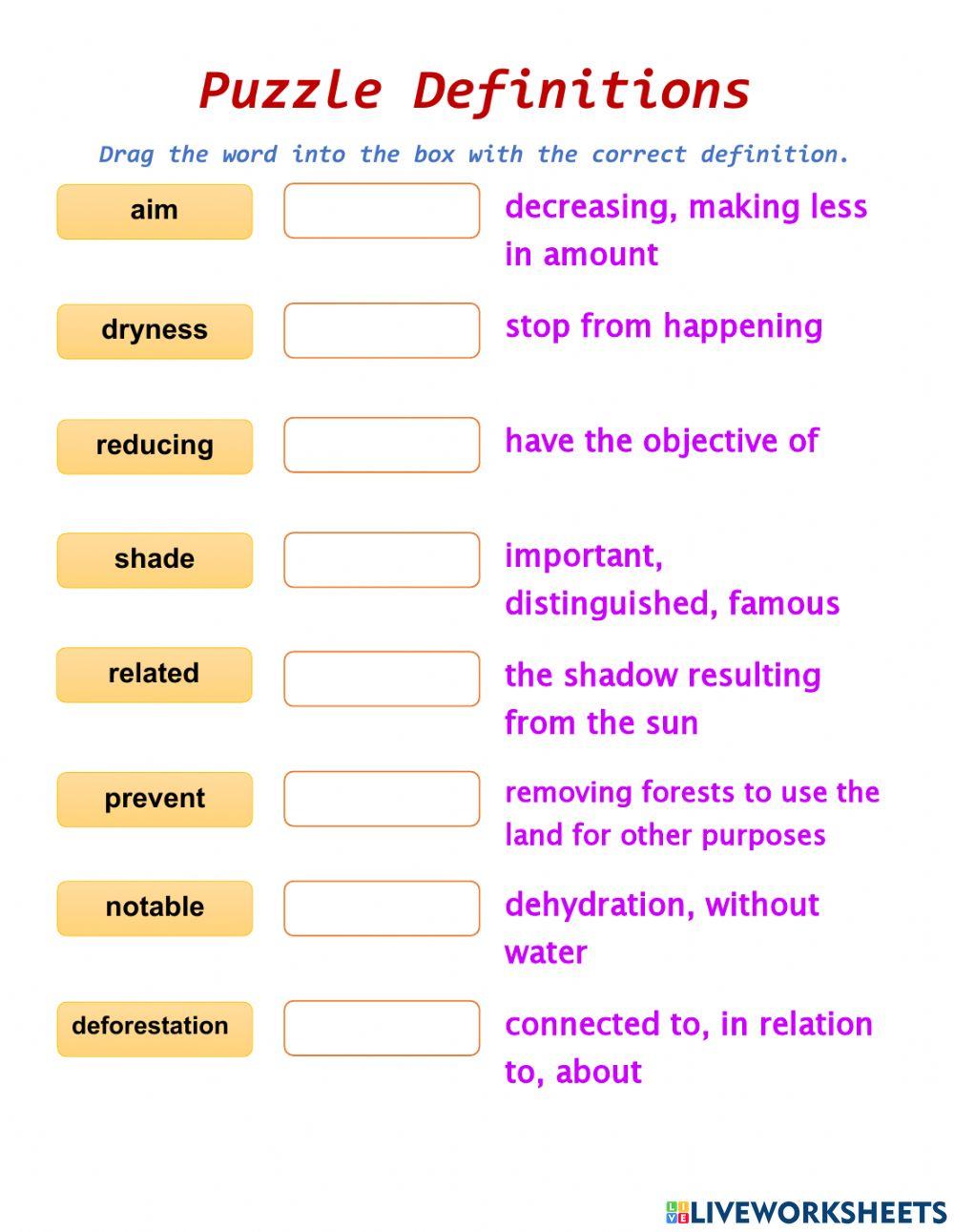 Drought Definit… | Free Interactive Worksheets | 2023100