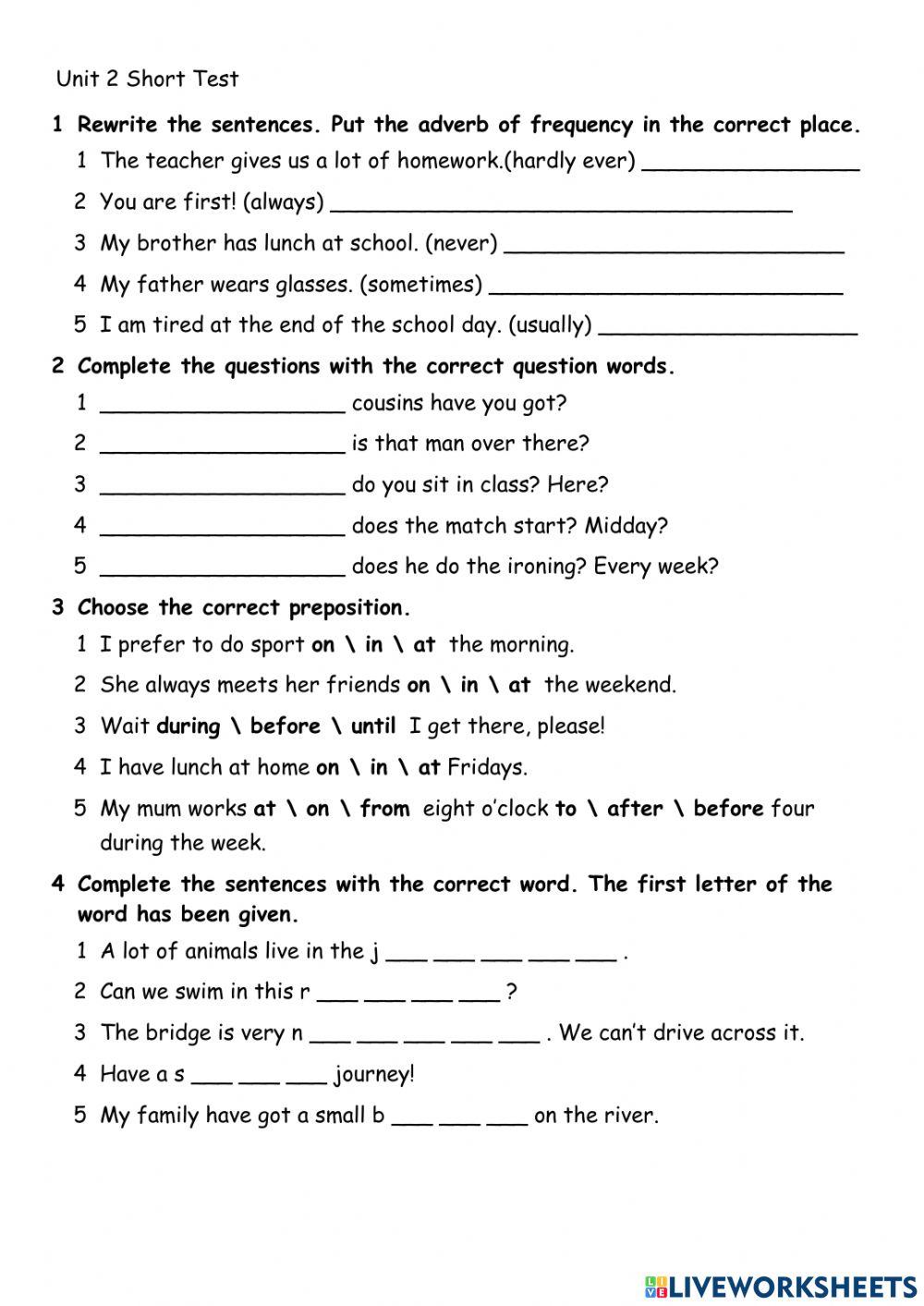 Adverbs Of Frequency Exercise Sheet Worksheet Live, 44% OFF Adverbs Of Frequency Exercise Sheet Worksheet Live, 44% OFF