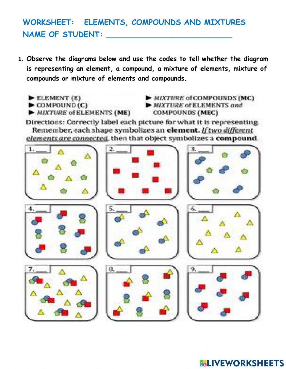 compounds and elements quiz