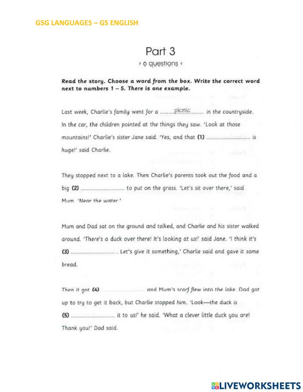 Skills Builder For Cambridge-Movers-Reading