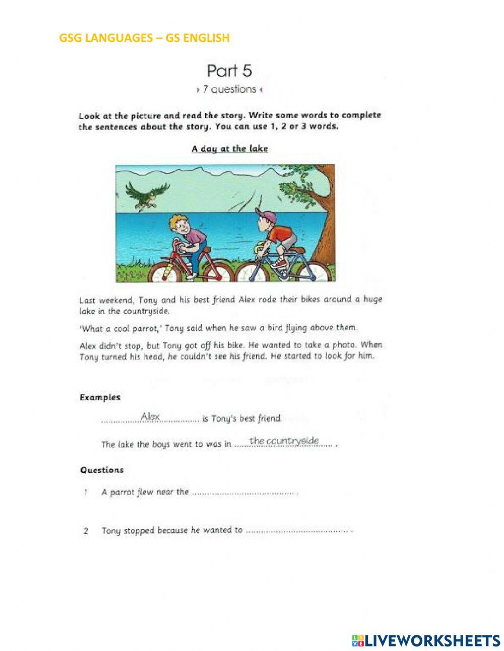 Skills Builder For Cambridge-Movers-Reading - Writing-Part 5-Test 4 ...