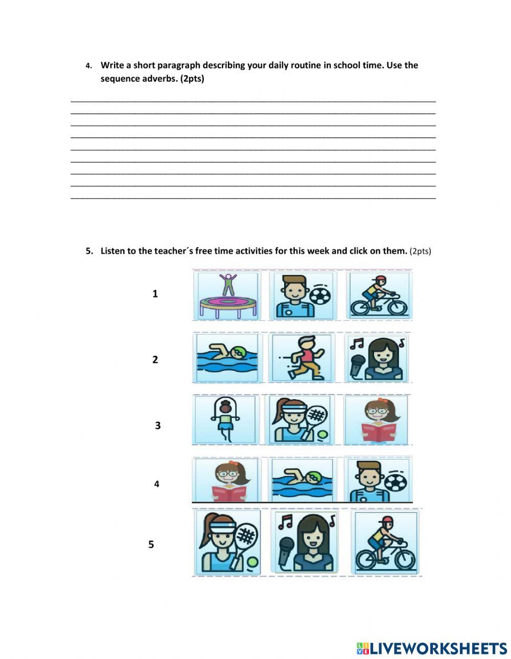 Test Teens worksheet | Live Worksheets