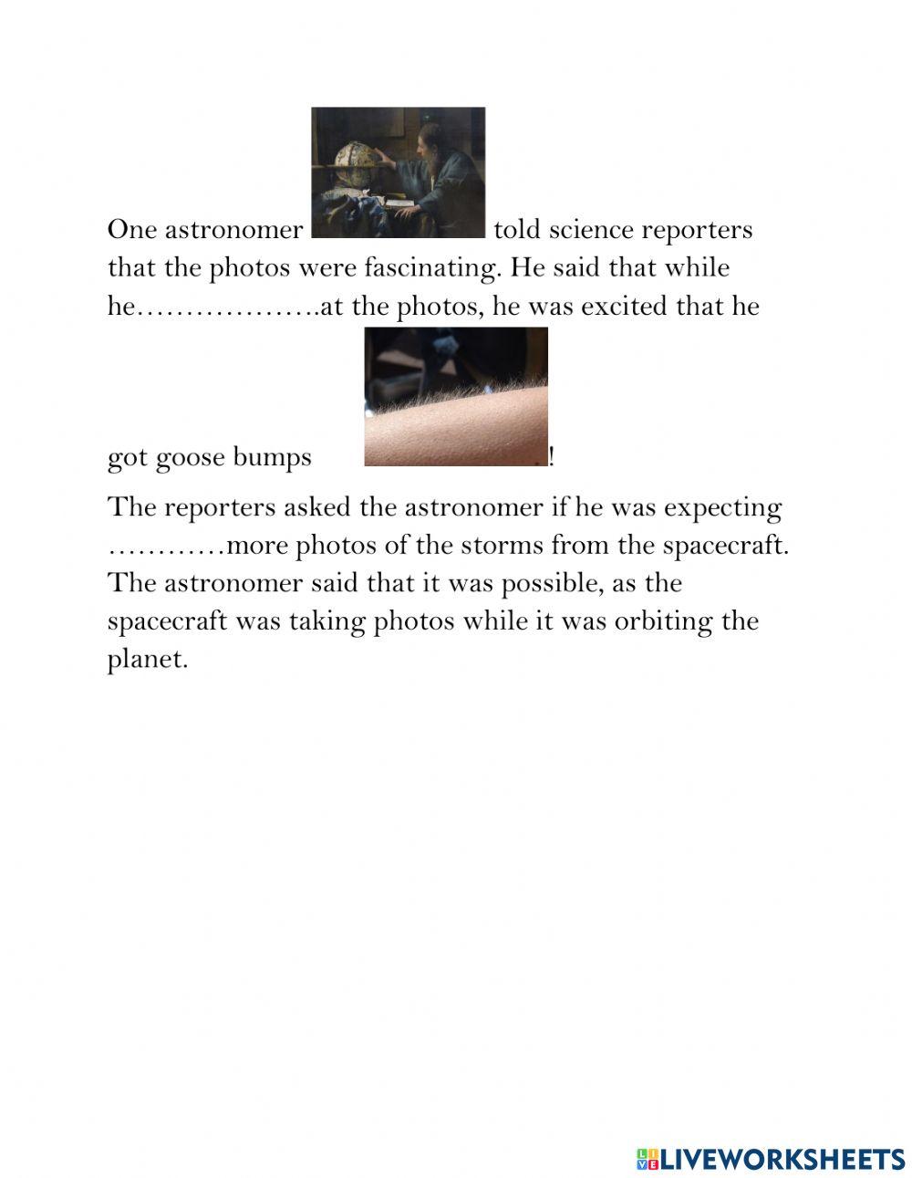 Jupiter Grammar Cloze worksheet | Live Worksheets