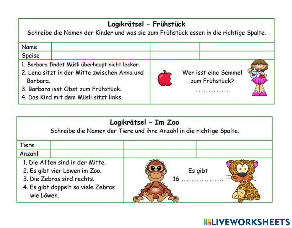 Logikal activity | Live Worksheets