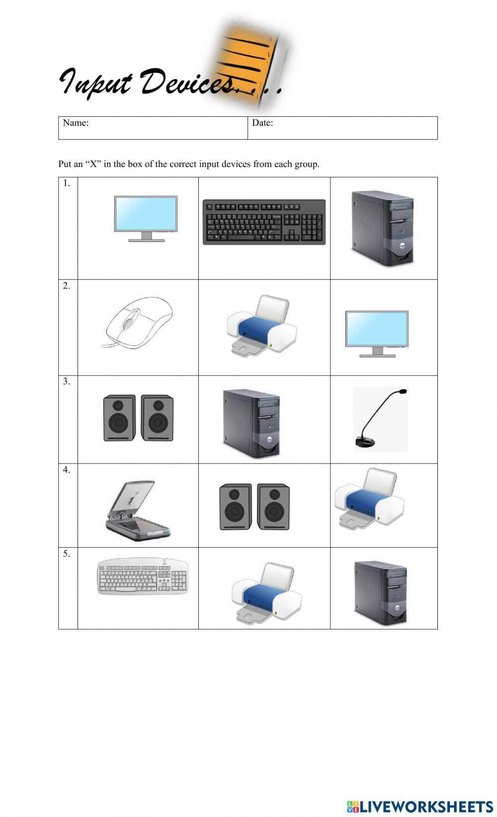 Input And Output Devices Interactive Worksheet Output - vrogue.co