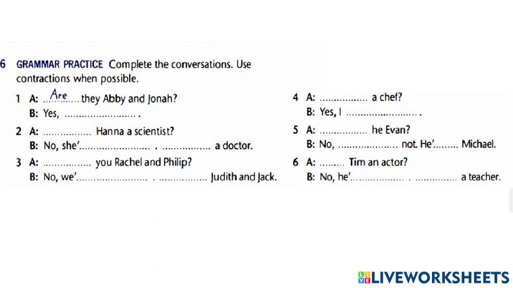 GRAMMAR PRACTICE pg 7 worksheet | Live Worksheets