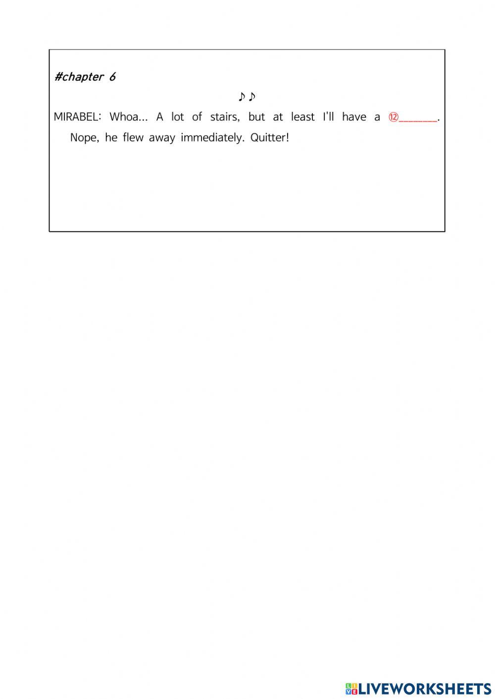 Encanto exercise | Live Worksheets