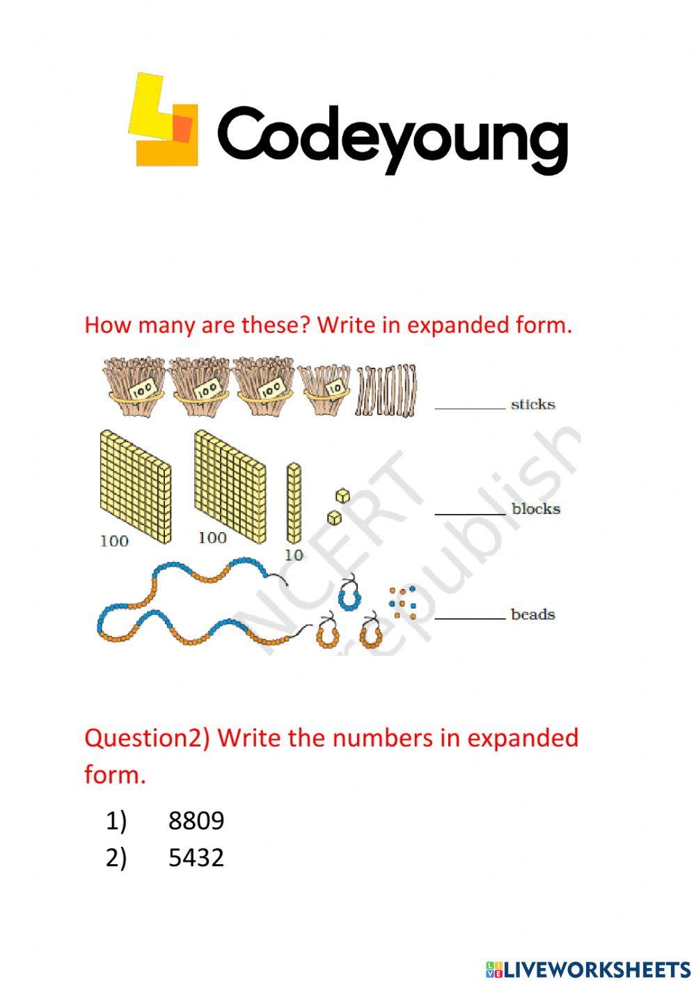 Expanded form 0710 | KHYATI THUKRAL | Live Worksheets