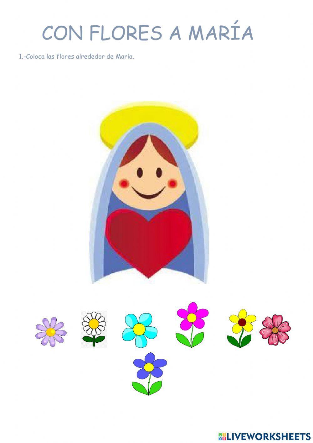 Con flores a maría | Live Worksheets