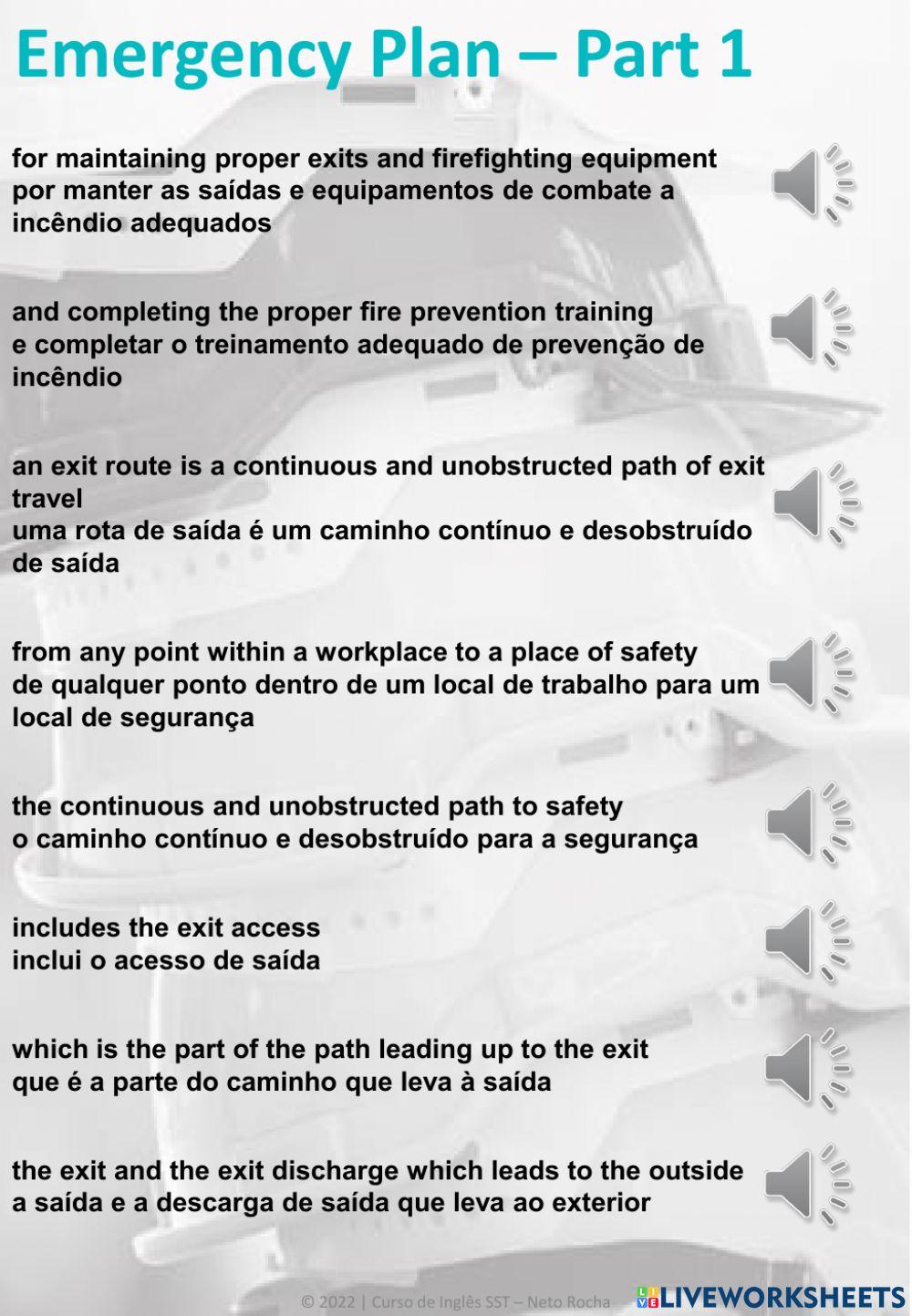 Emergency Plan - Part 1 1980447 | OSMAN FERNANDES ROCHA