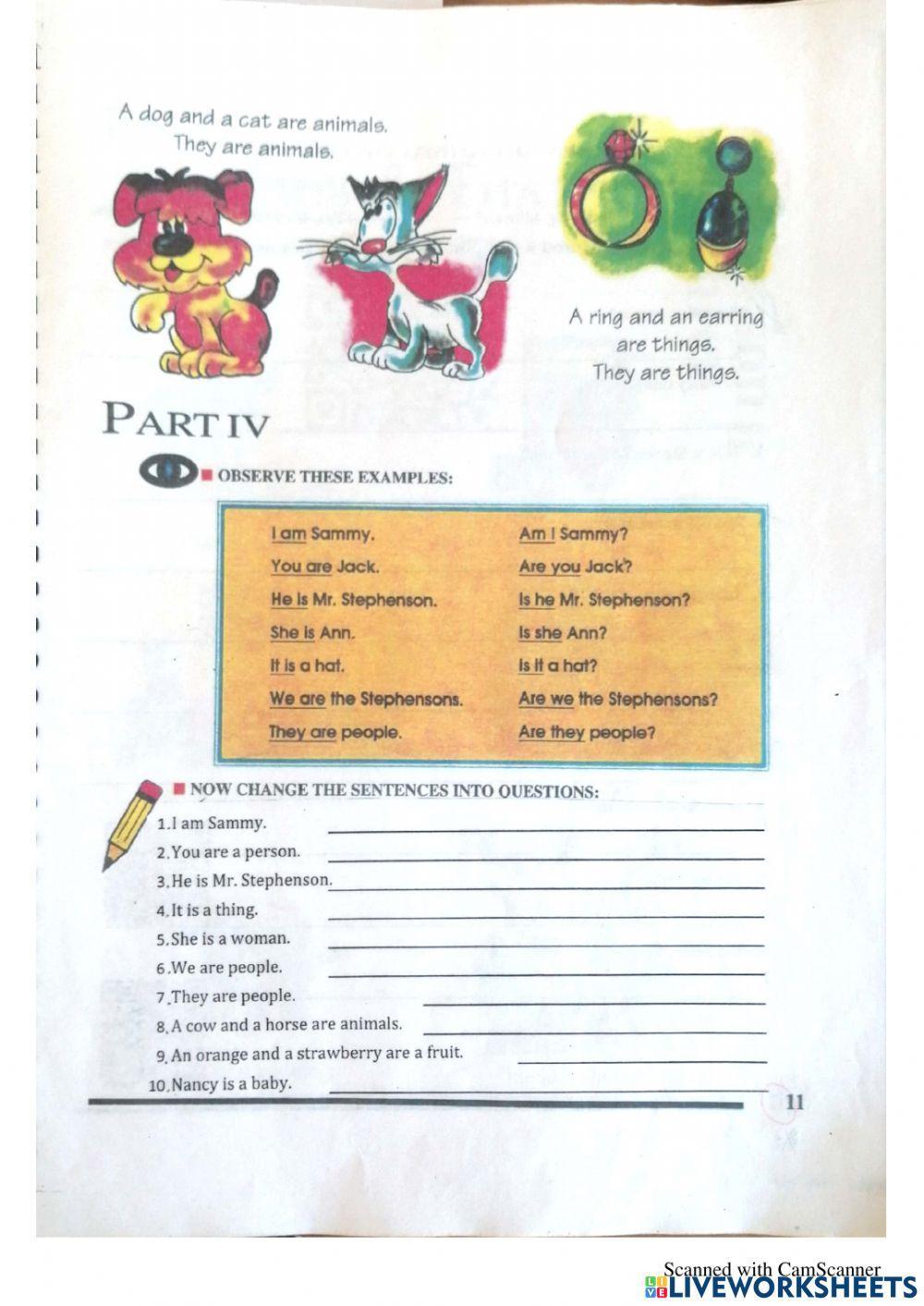 Sentences into … | Free Interactive Worksheets | 2025835