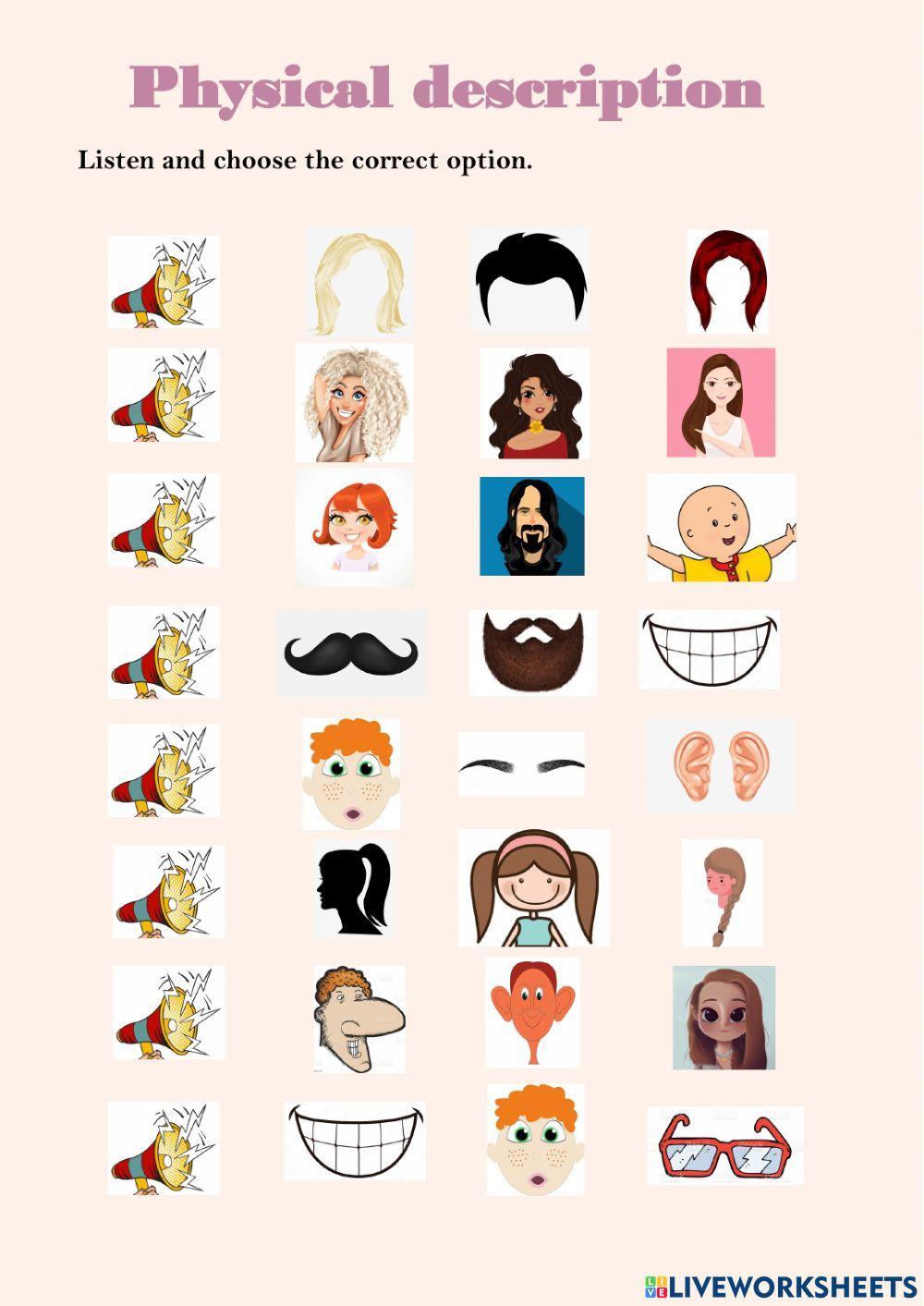 Physical description online activity for fourth grade | Live Worksheets