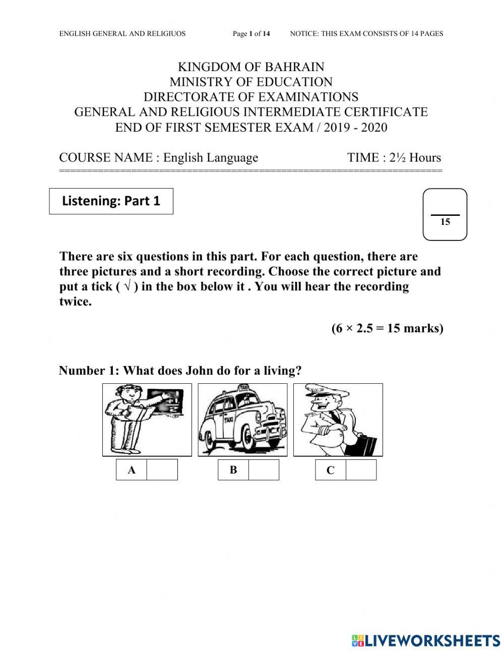 2026072 | Final Exam sample | Ferdooskayed