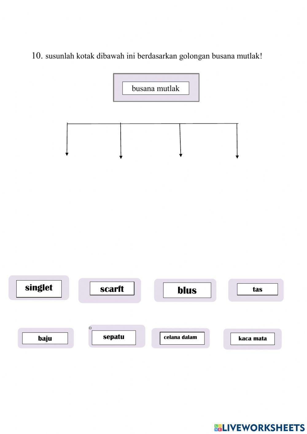 Desain busana rumah dengan konsep kolase worksheet | Live Worksheets Desain busana rumah dengan konsep kolase worksheet | Live Worksheets