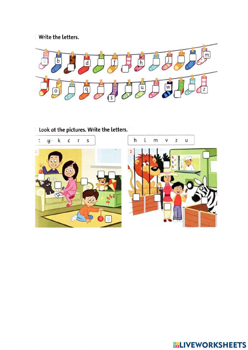 Letters online exercise for Grade 1 | Live Worksheets