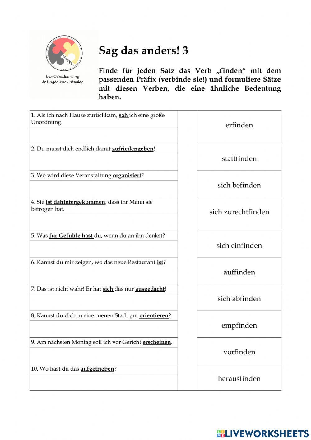 2027387 | Verb -finden- | magdalenajalowiec