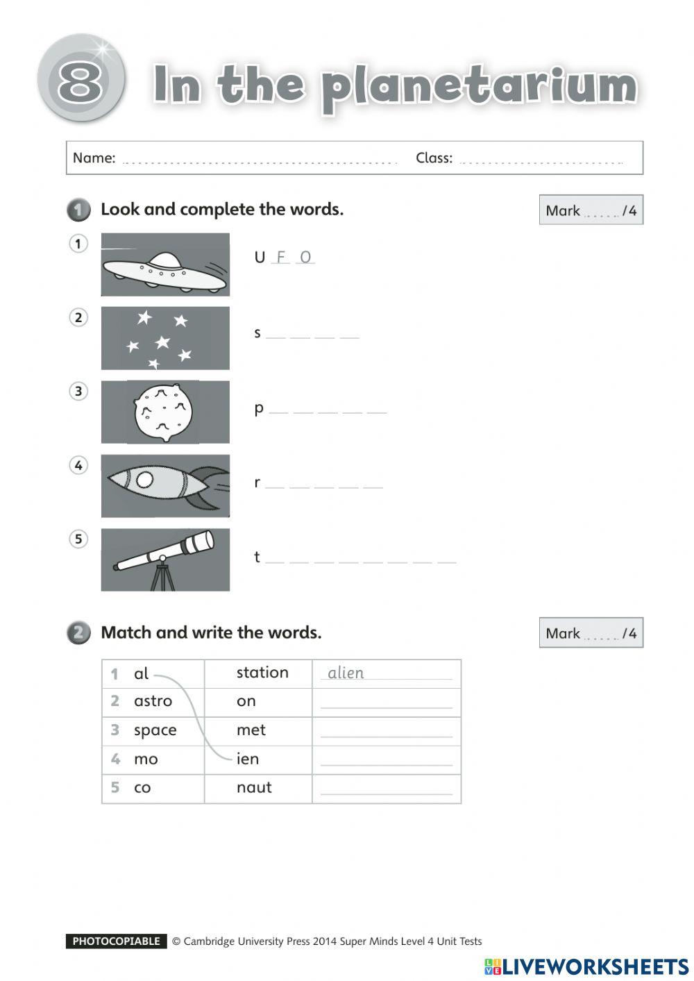 Super Minds 4. … | Free Interactive Worksheets | 2841319
