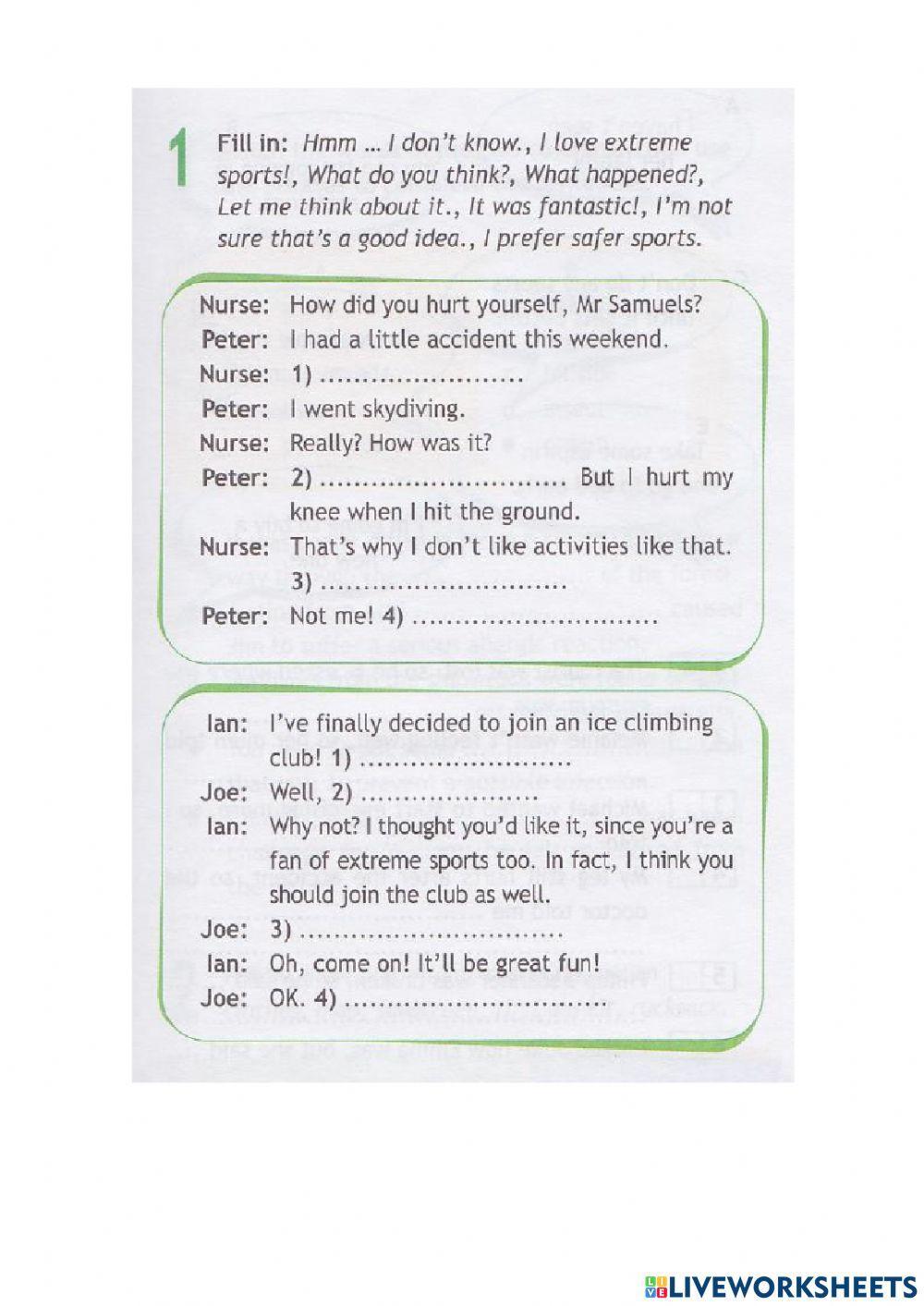 Spotlight 9 Module 8b exercise | Live Worksheets