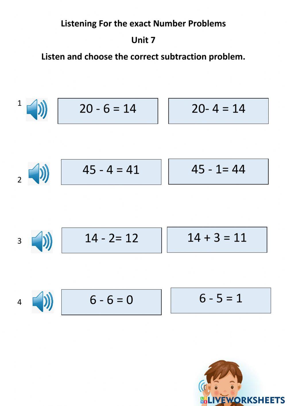 Listening online exercise for Grade 2 | Live Worksheets