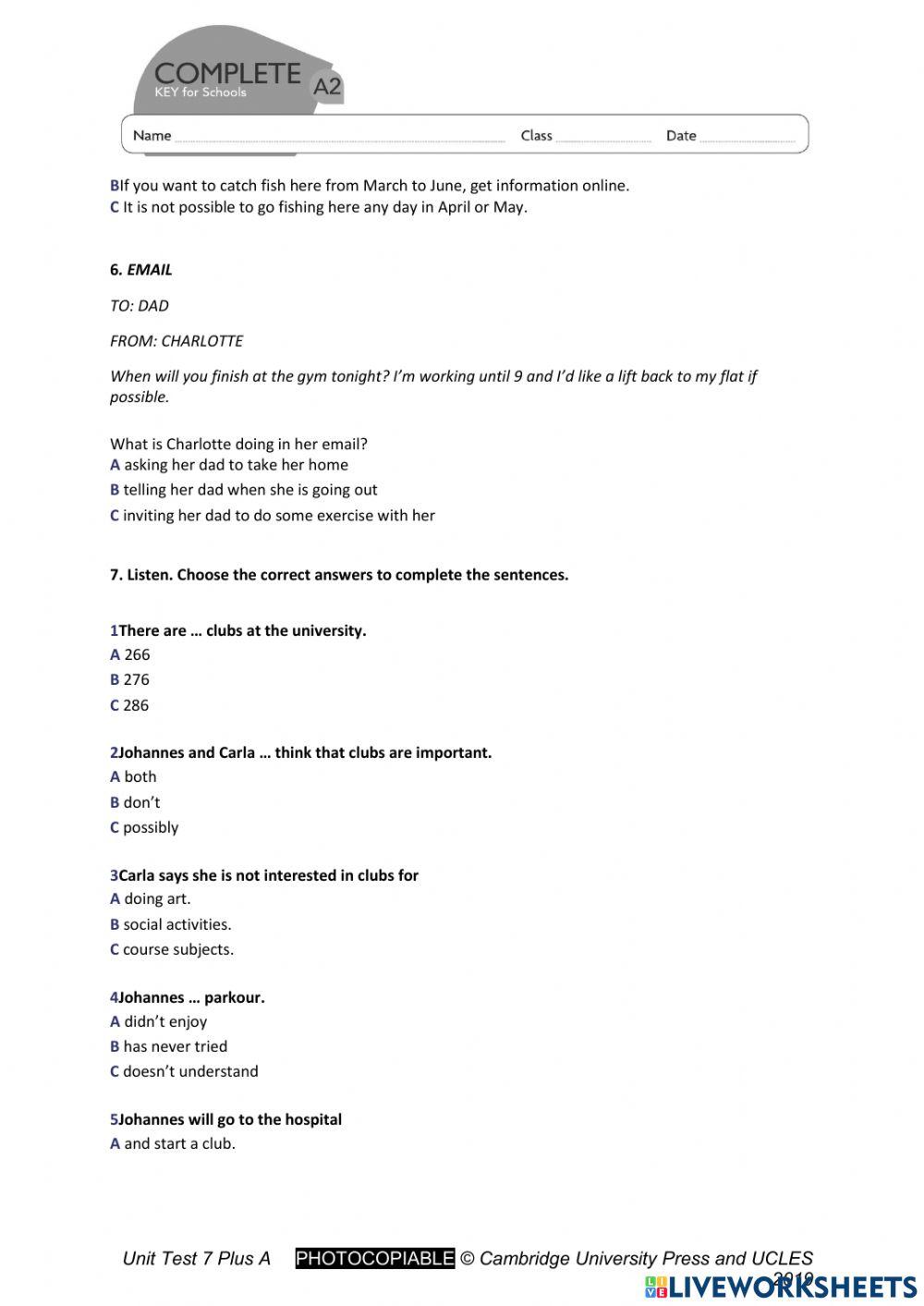 Ket Unit 7 0144 | Lorenafunnylearning | Live