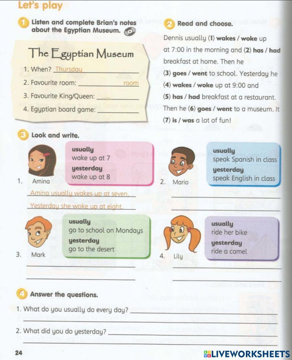 GSP 4 WB - Page 24 worksheet | Live Worksheets