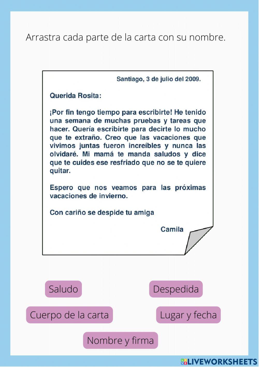 La carta y el r… | Free Interactive Worksheets | 2066634