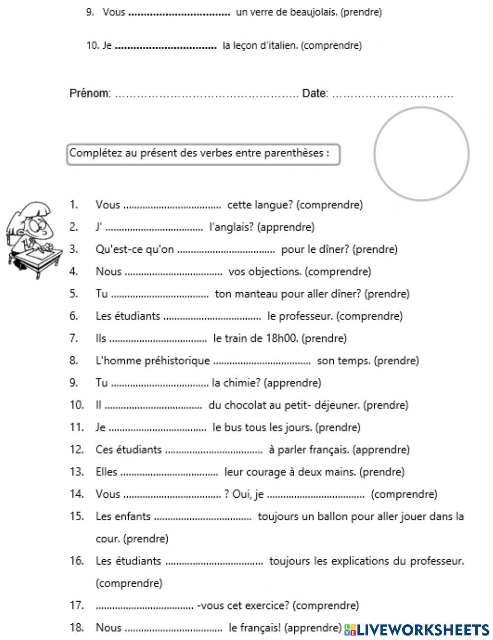 verbe 2852870 | Alexandra Slobodnyuk | Live Worksheets