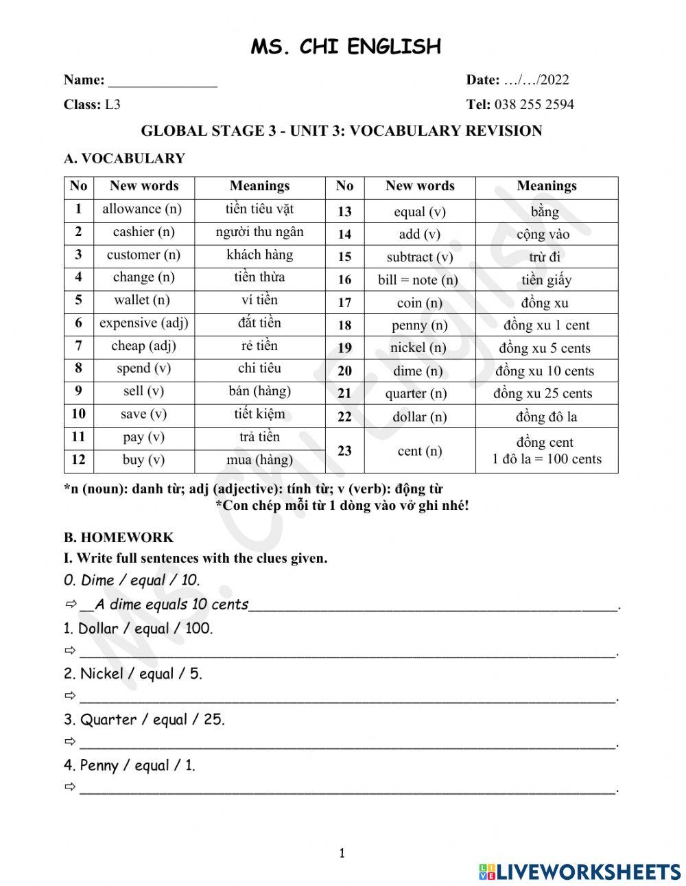 Foreign-Teacher… | Free Interactive Worksheets | 2067176