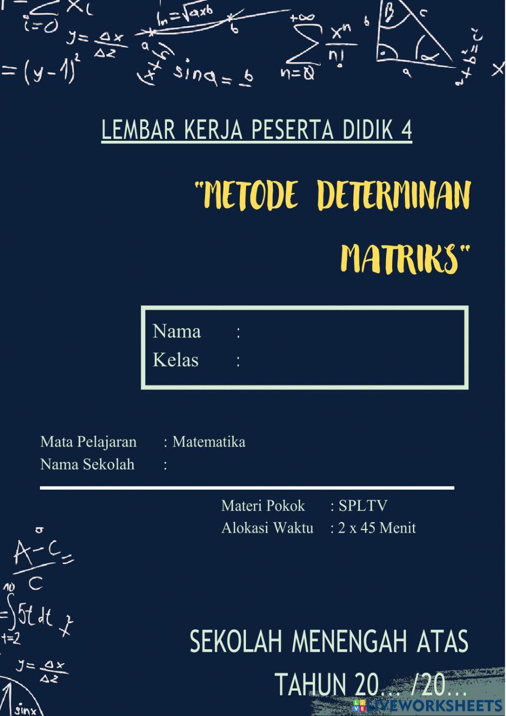 SPLTV (Metode D… | Free Interactive Worksheets | 2068473