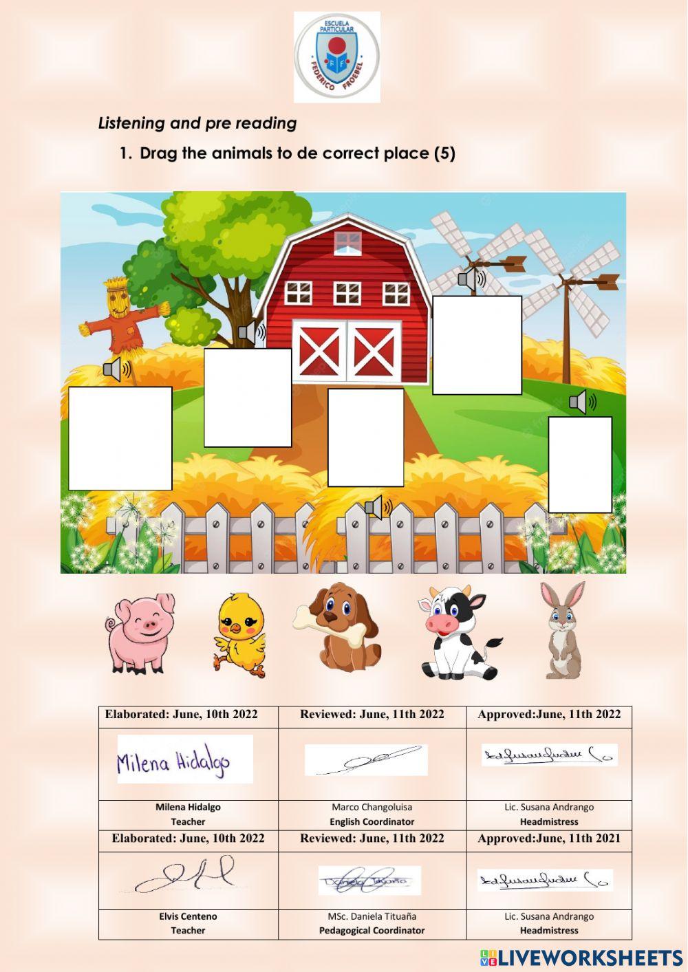 Evaluation online exercise for Initial 2 | Live Worksheets