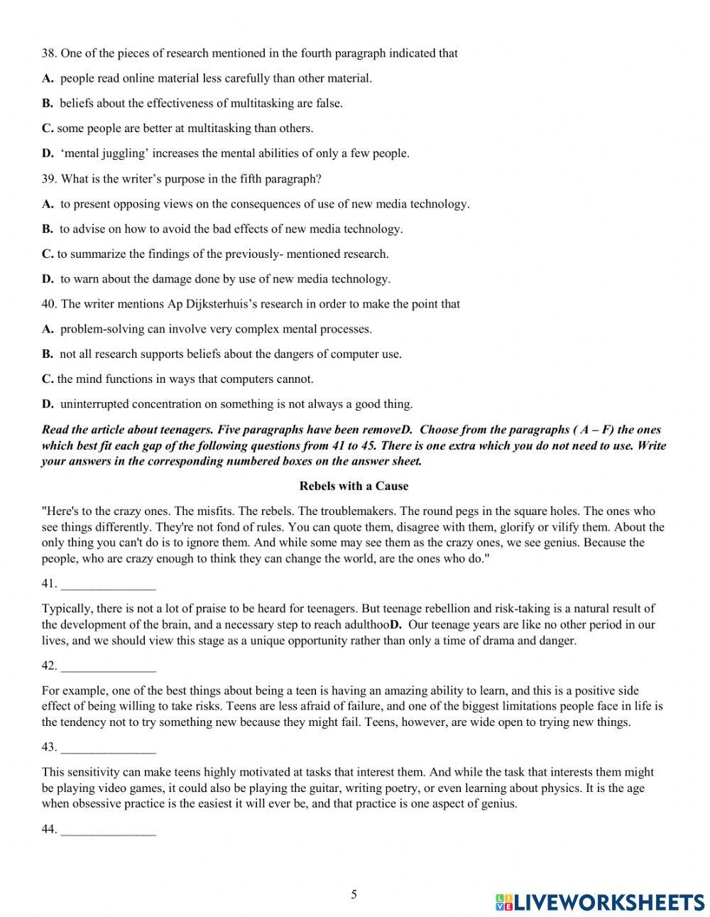 CSP 2022 online exercise for | Live Worksheets