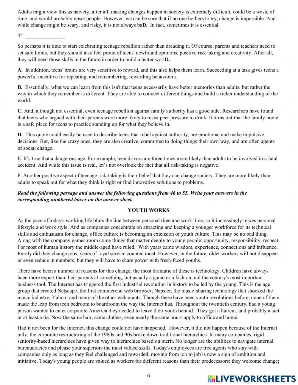 CSP 2022 online exercise for | Live Worksheets