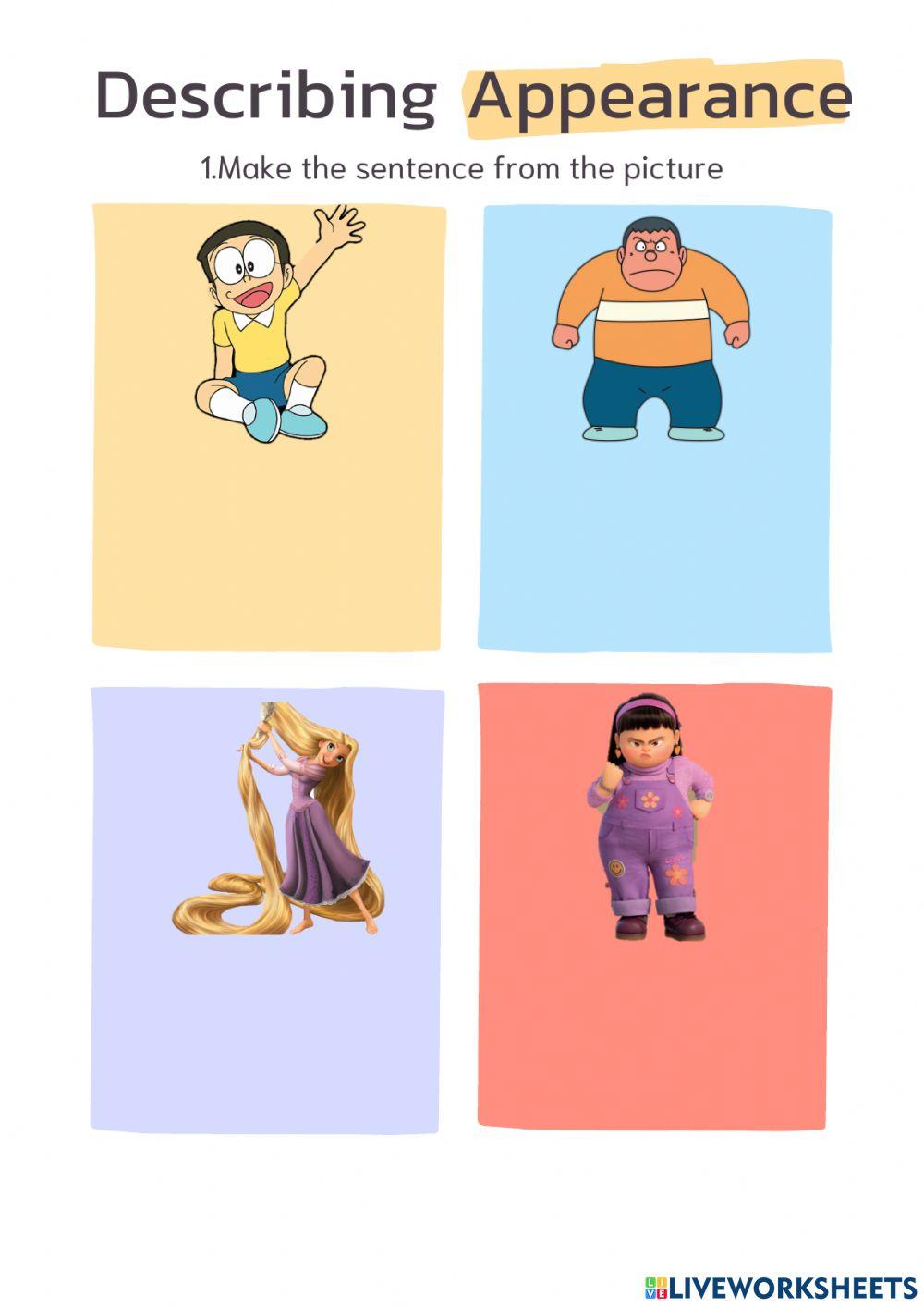 Appearance online exercise for | Live Worksheets