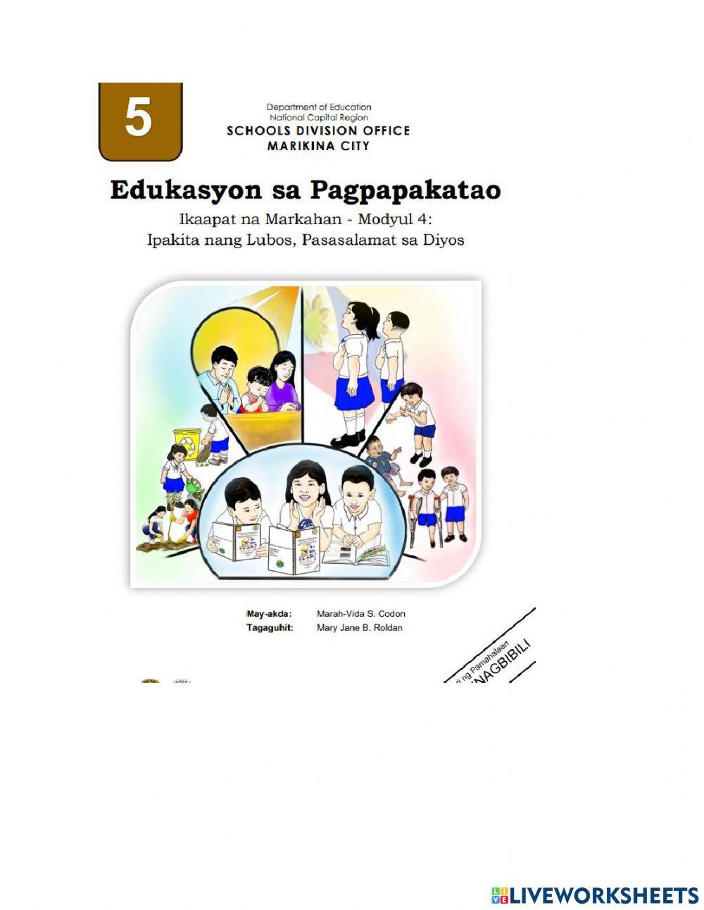 EsP5 Module 4 for 4th Quarter online exercise for | Live Worksheets