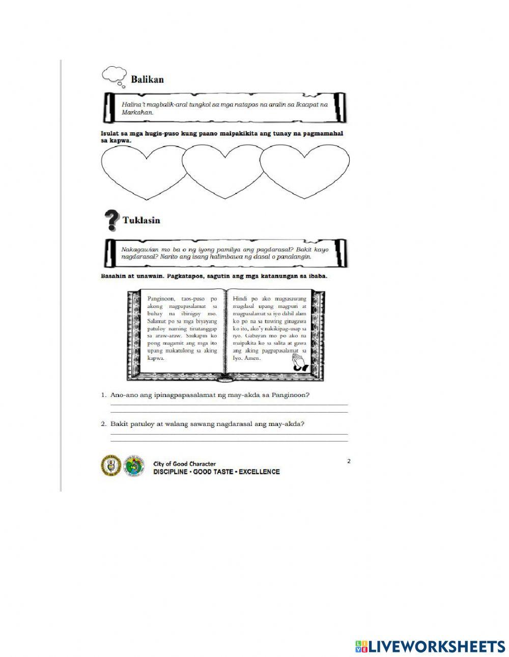 EsP5 Module 4 for 4th Quarter online exercise for | Live Worksheets