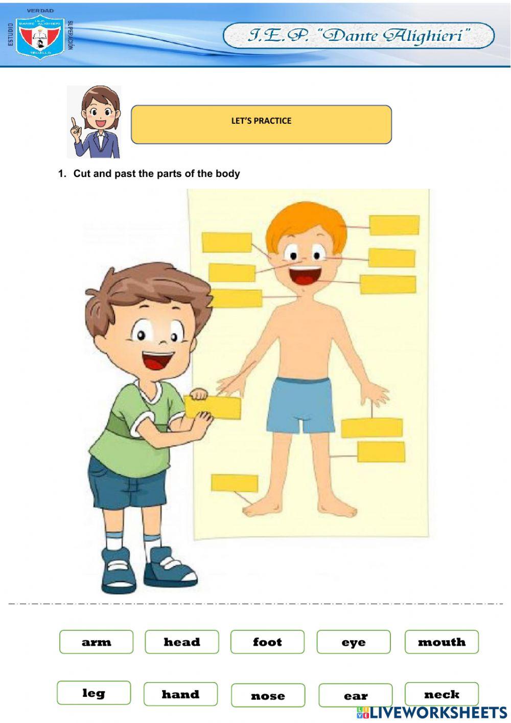 Move your body exercise for 1st | Live Worksheets