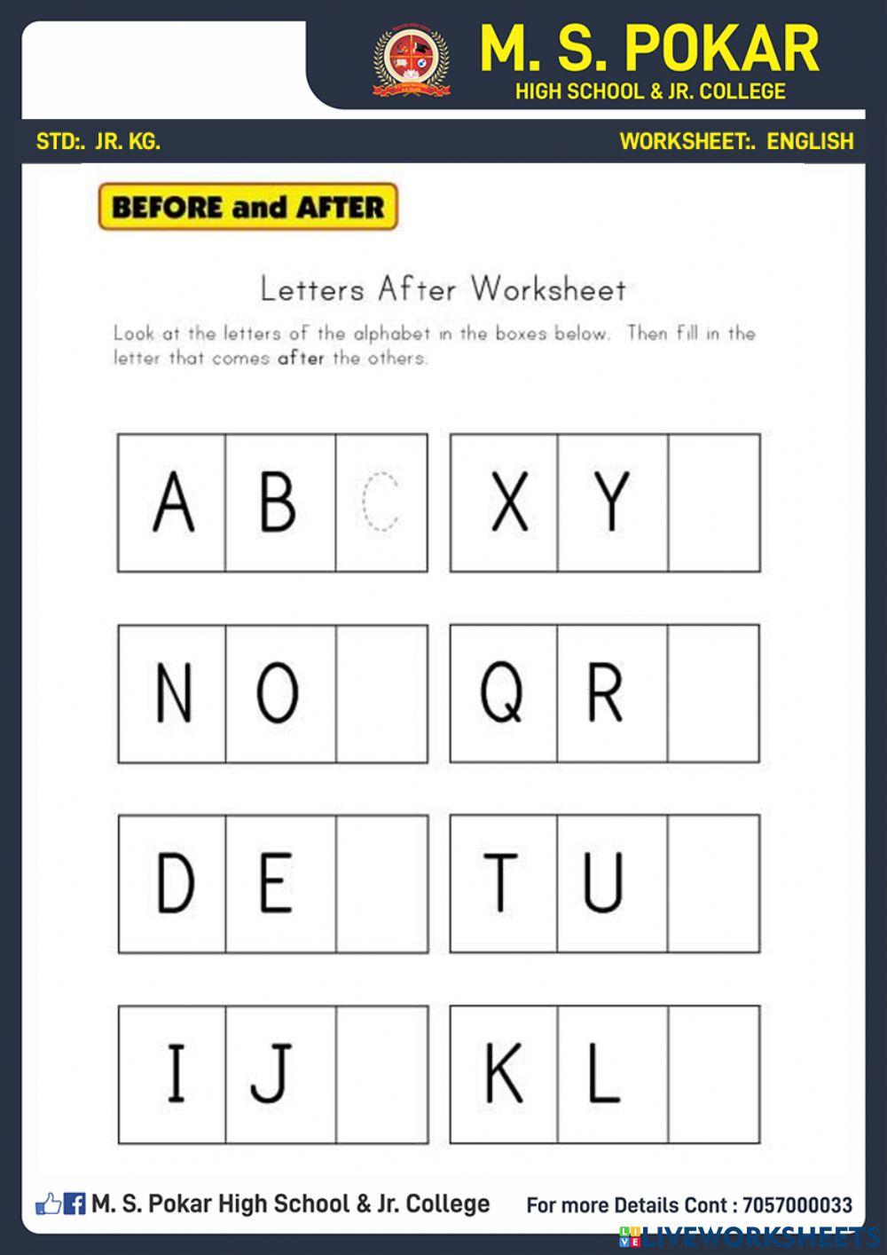 Alphabets interactive exercise for JR | Live Worksheets