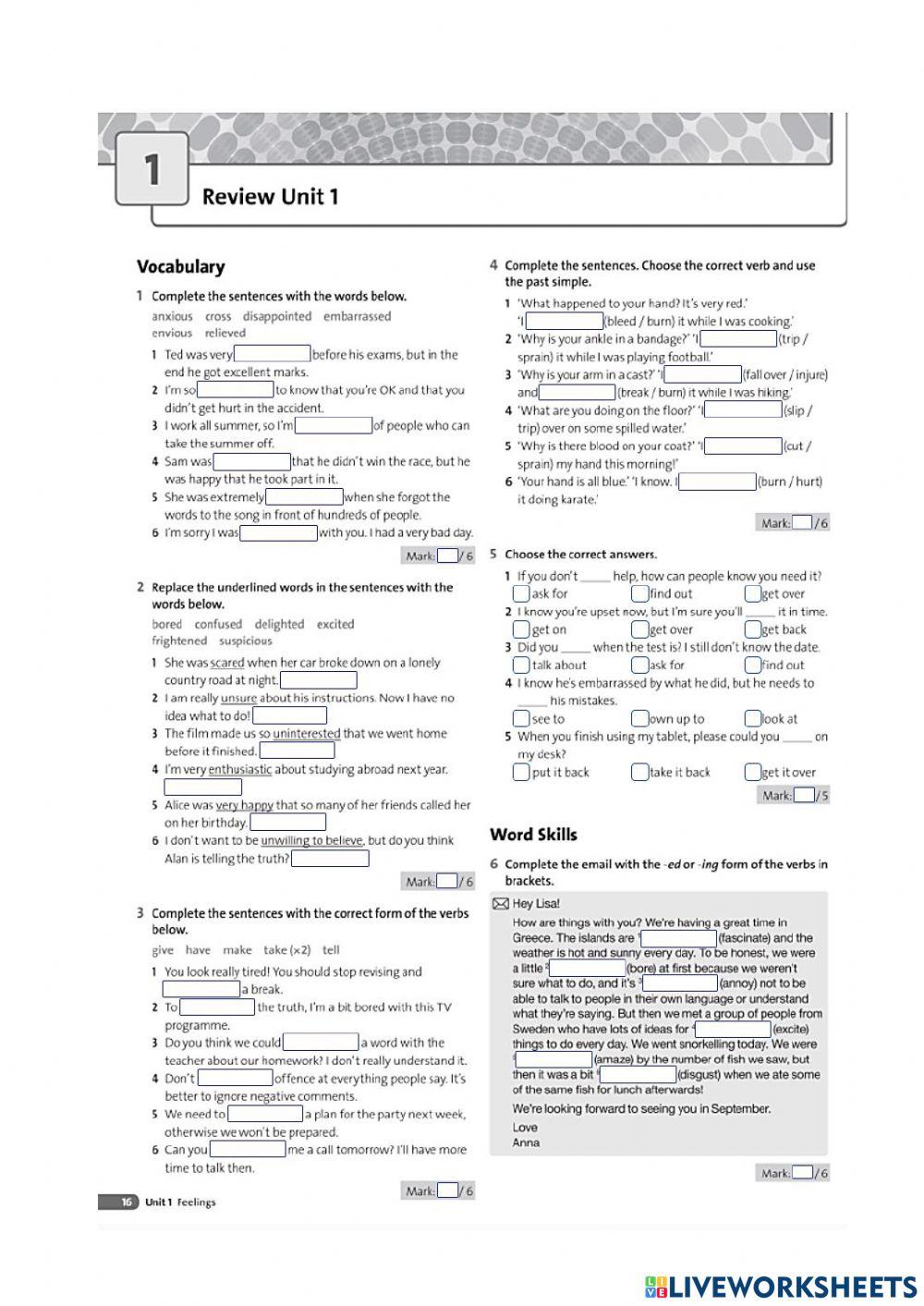 Review Past tense | Live Worksheets