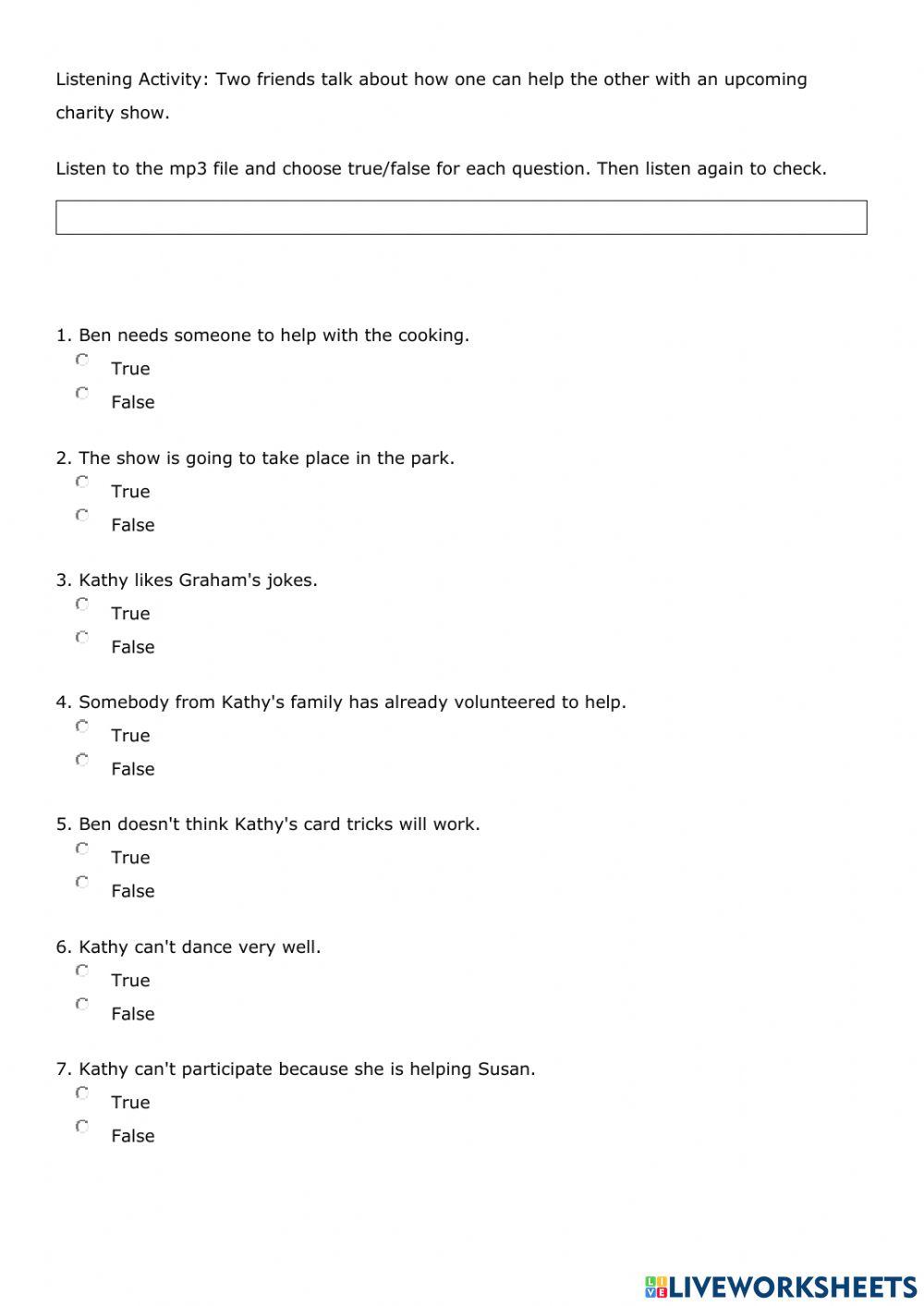 Listening Activity Online Exercise For B1 Live Worksheets listening-activity-online-exercise-for-b1-live-worksheets