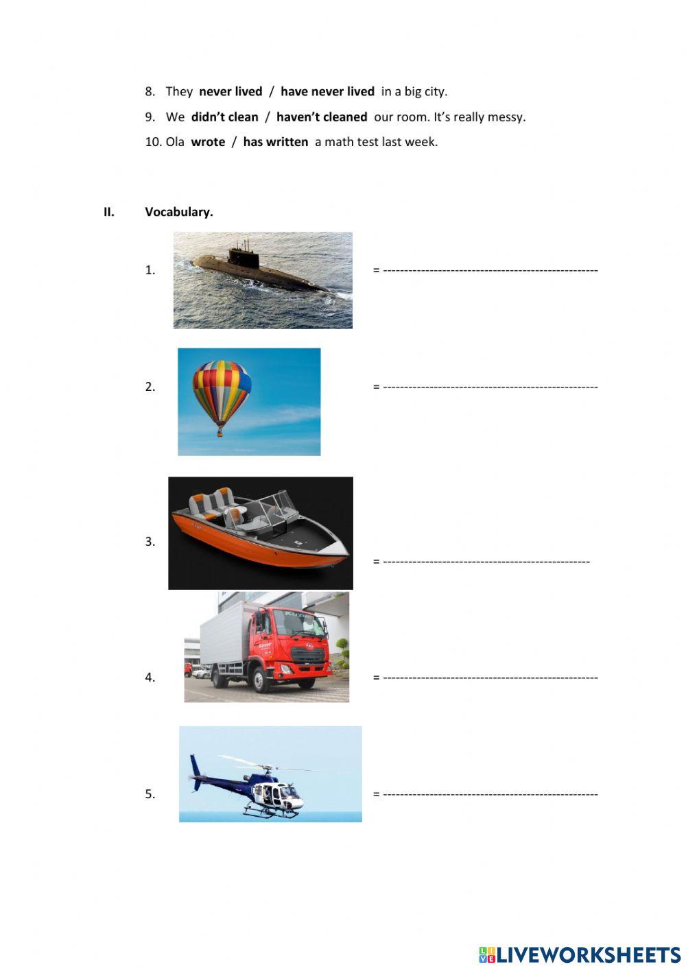 2nd Final Semester Test P4 worksheet | Live Worksheets