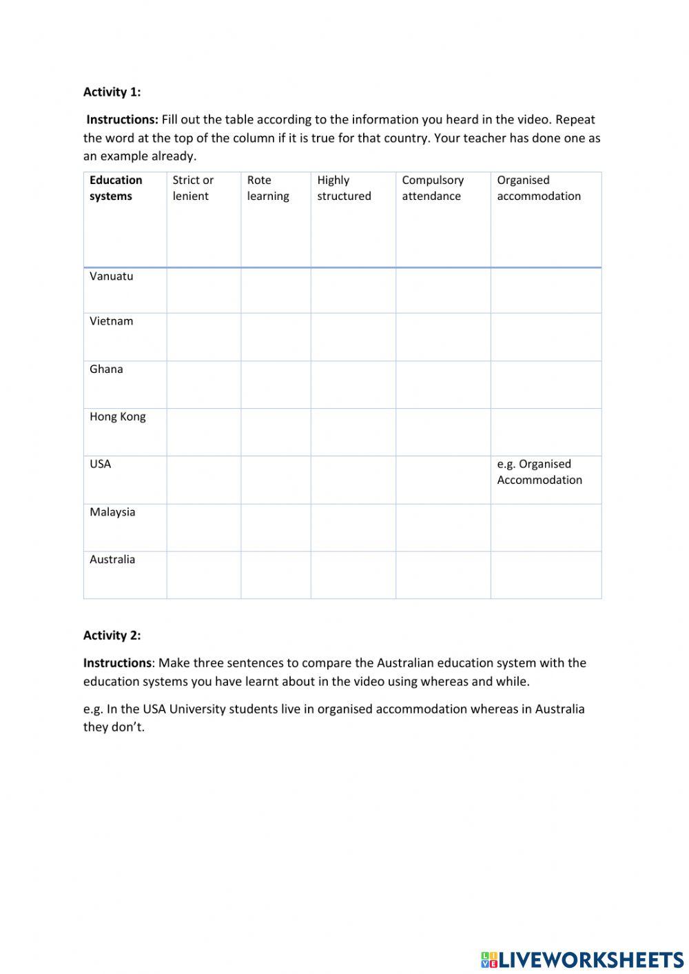 2378329 | Video comparisons activity: Whereas and while