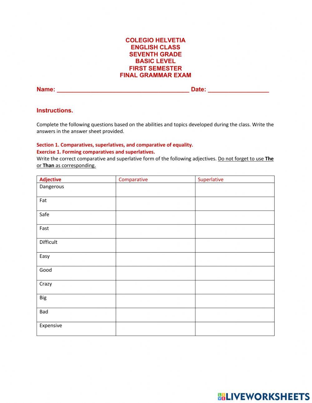 2070174 | 7th grade final exam | Michael Carranza