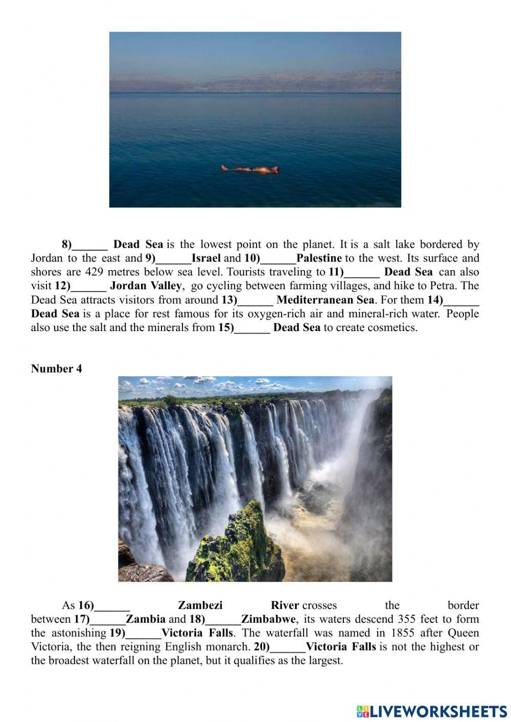 NATURAL WONDERS | LiveWorksheets | 4313640